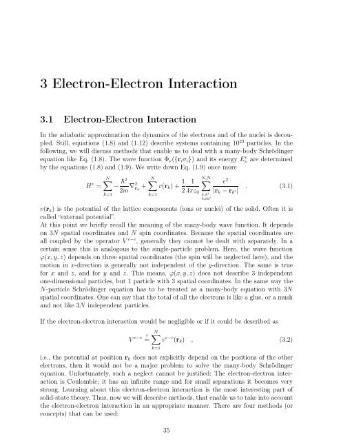 3 Electron-Electron Interaction