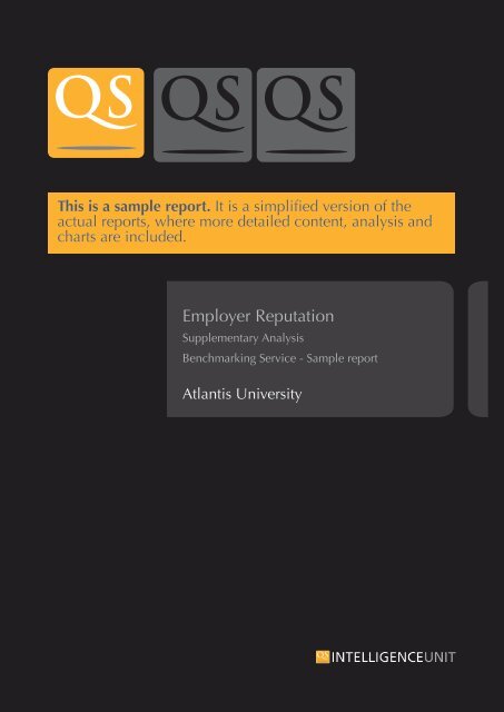 This is a sample report. - QS Intelligence Unit