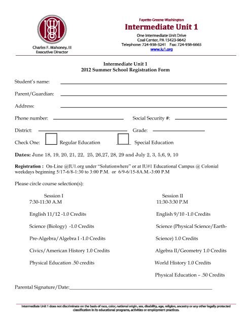 INTERMEDIATE UNIT I - Intermediate Unit 1