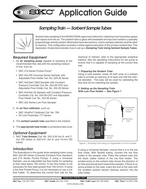 Sampling Train-Sorbent Sample Tubes