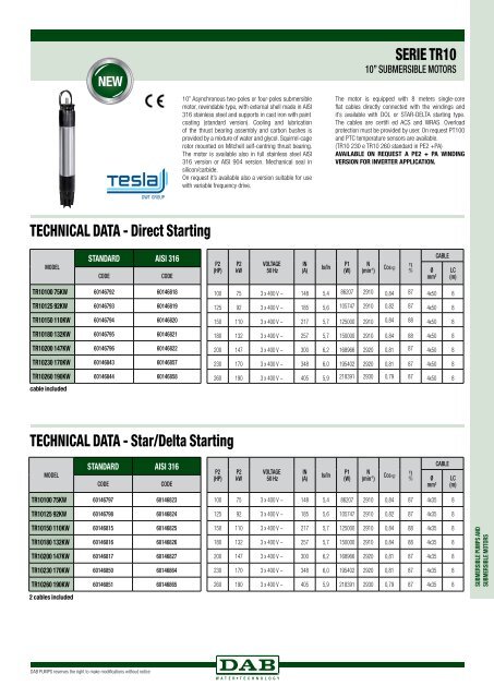 TECHNICAL SHEET - DAB Pumps S.p.a.