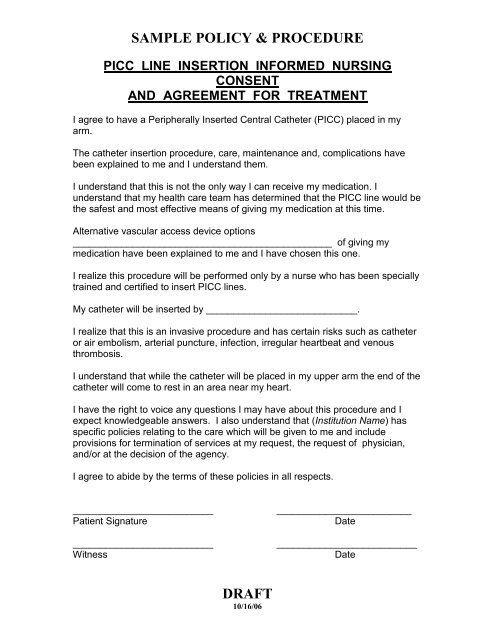 SAMPLE POLICY & PROCEDURE