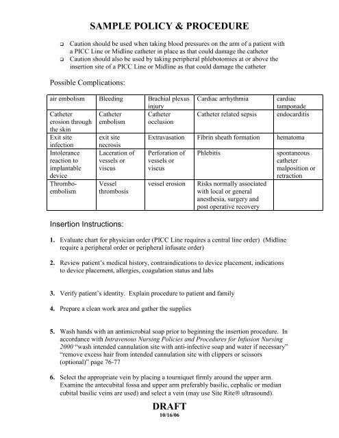 SAMPLE POLICY & PROCEDURE