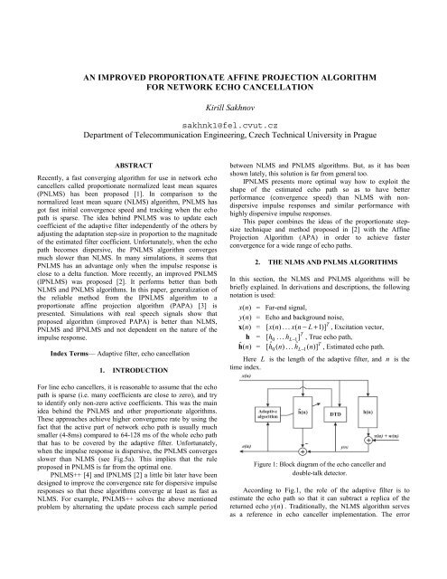 An Improved Proportionate Affine Projection Algorithm For Iwaenc