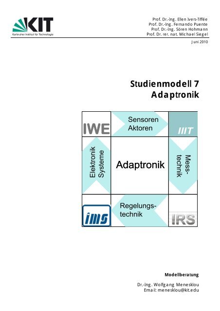 Elektronik Systeme - am IWE - KIT