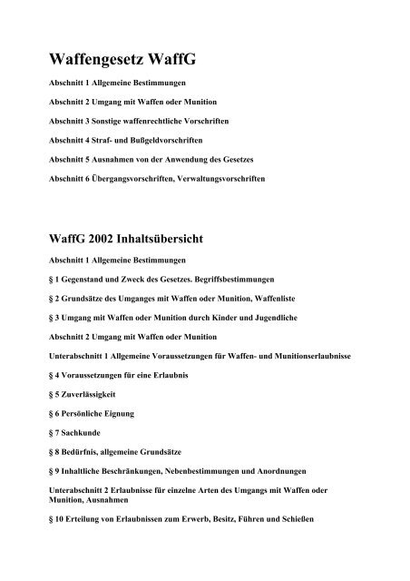 Waffengesetz Deutschland VEKO Online – Historie Die Geschichte Des