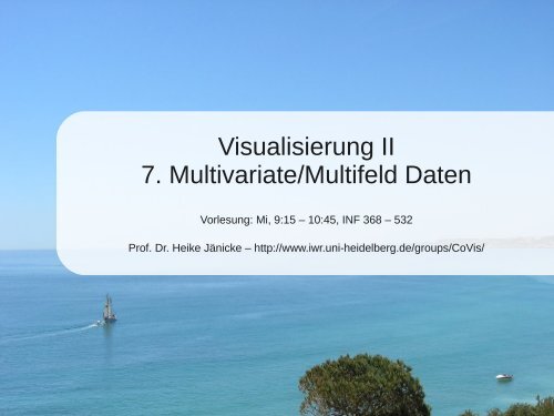 Analyse von Multivariaten Daten - IWR