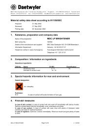 Material Safety Data Sheet according to 91/155/EWG 1. Substance ...