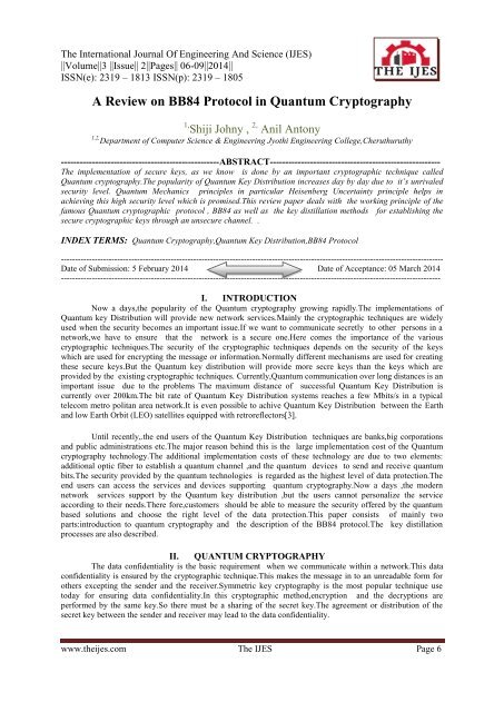 A Review on BB84 Protocol in Quantum Cryptography