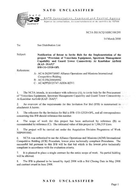 NATO UNCLASSIFIED NATO UNCLASSIFIED - Ixarm