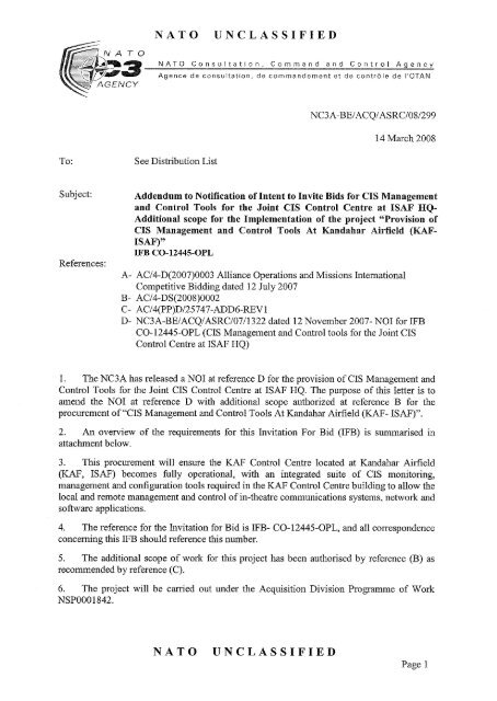 NATO UNCLASSIFIED NATO UNCLASSIFIED - Ixarm