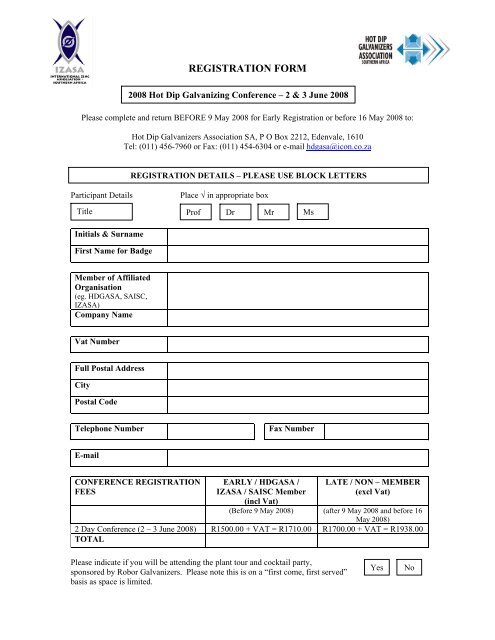 REGISTRATION FORM