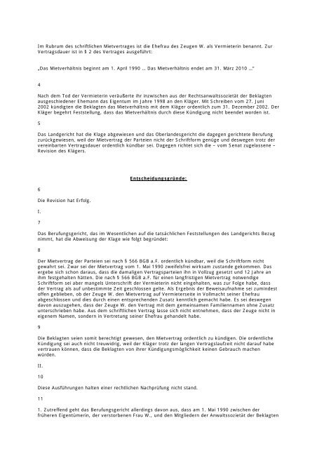 Im Rubrum des schriftlich