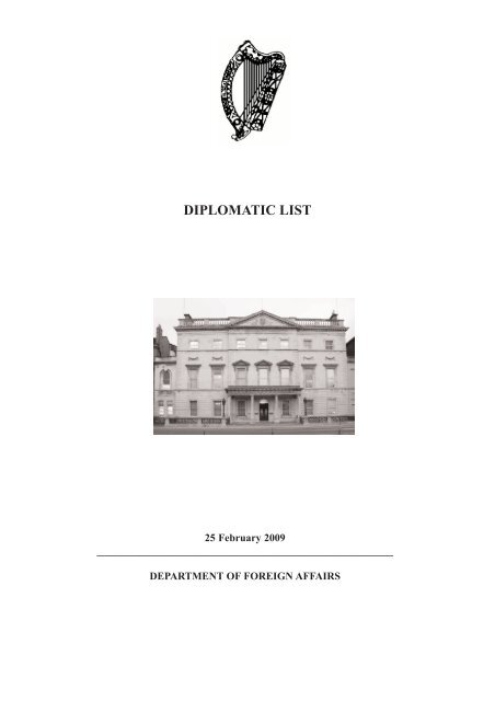 DIPLOMATIC LIST - Department of Foreign Affairs