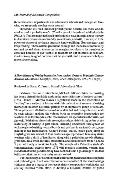 A Short History of Writing Instruction from Ancient - JAC Online