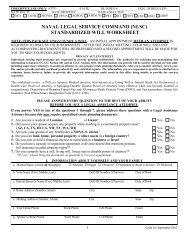 Will Planning Worksheet - Casey House
