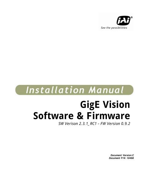 GigE Vision Software & Firmware Installation - JAI Pulnix