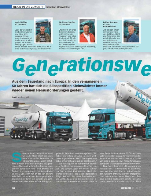 Generationswechsel - transportreport.de