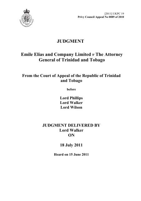 Judgments (PDF) - Judicial Committee of the Privy Council