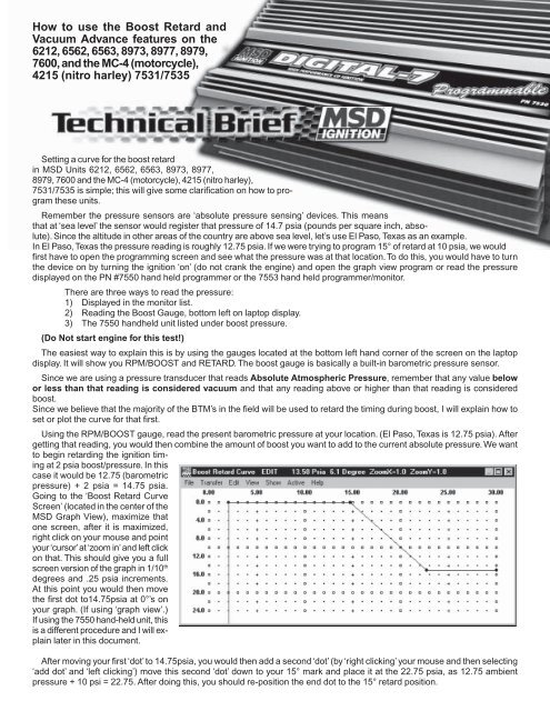 How to use the Boost Retard and Vacuum Advance features ... - Jegs