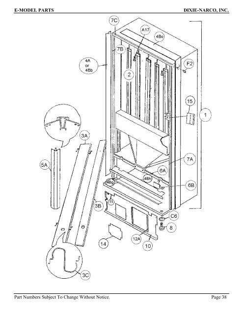 E-MODEL PARTS DIXIE-NARCO