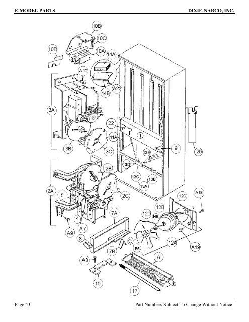 E-MODEL PARTS DIXIE-NARCO