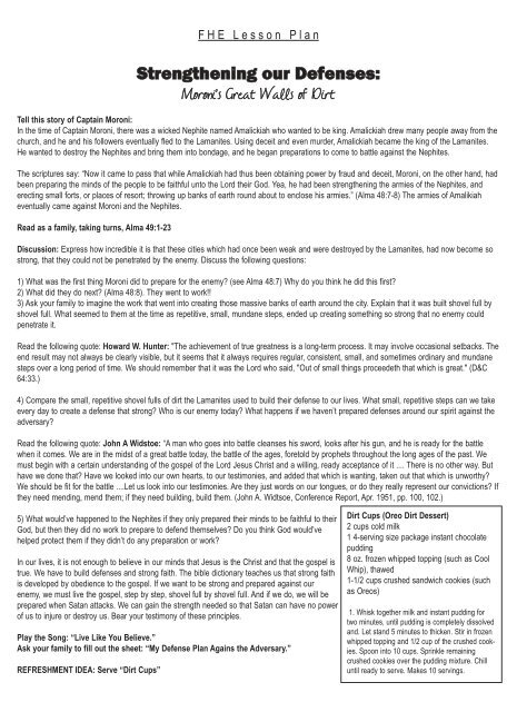 FHE Lesson Plans: Strong & Courageous - Jenny Phillips