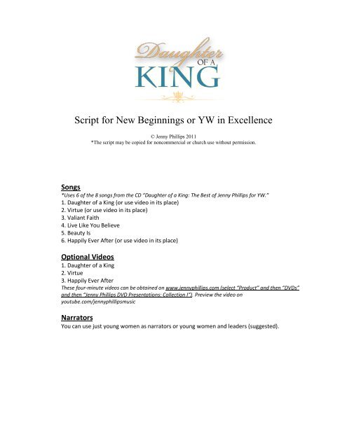 Program Script - Jenny Phillips