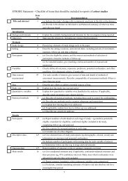 STROBE checklist cross-sectional