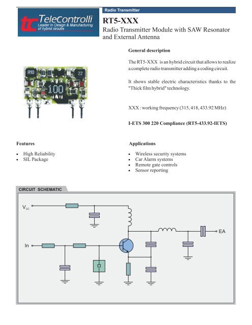 data sheets - Telecontrolli