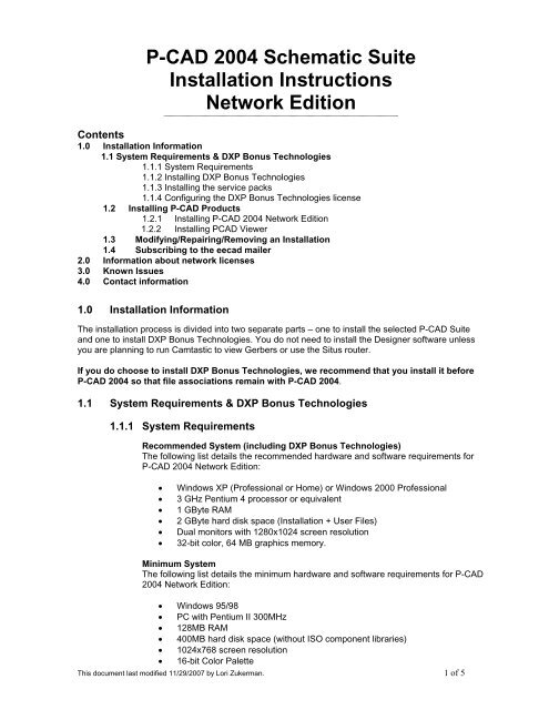 Install PCAD Schematic Suite - Jefferson Lab