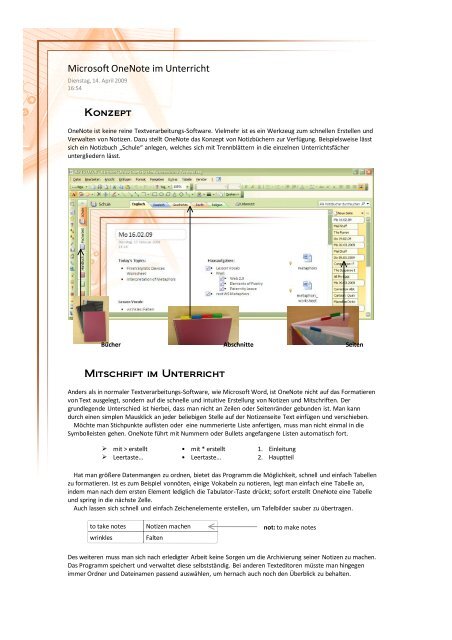 Microsoft OneNote im Unterricht - JochenEnglish