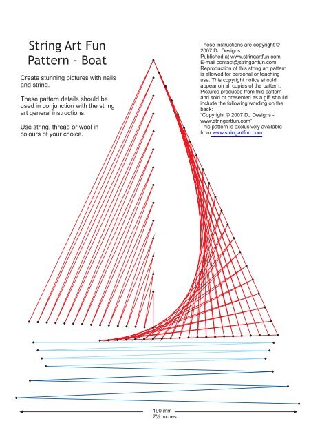 String Art Fun Pattern - Boat