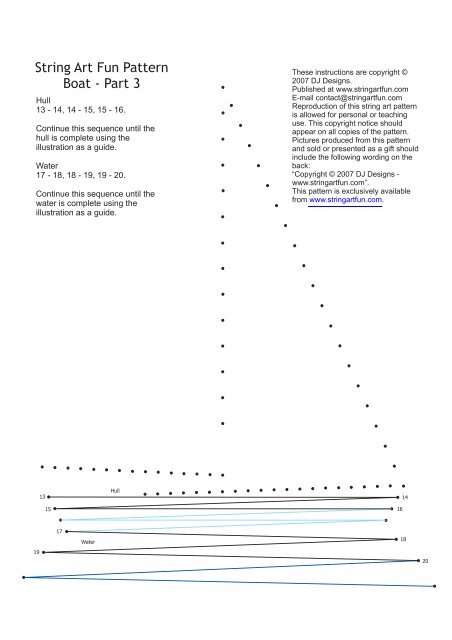 String Art Fun Pattern - Boat
