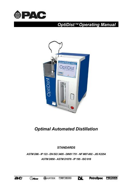 OptiDist Operating Manual - John Morris Scientific