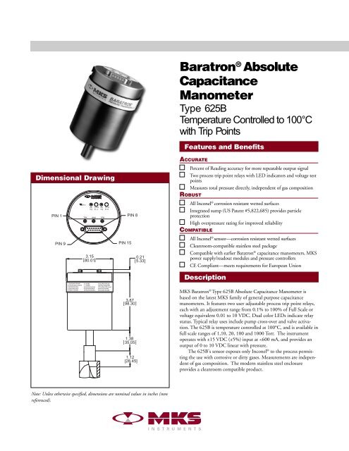 Baratron Absolute Capacitance Manometer Type 625B - John Morris ...