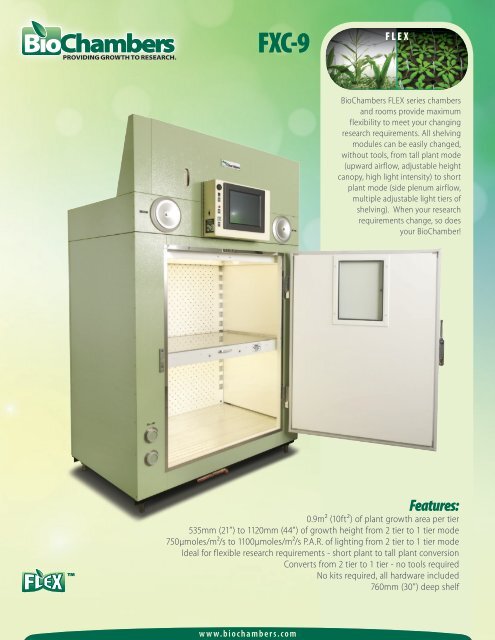BioChambers FXC-9 FLEX Series Chambers brochure - John Morris ...