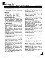 Johnsonite Wall Base: Cross Over Color Chart