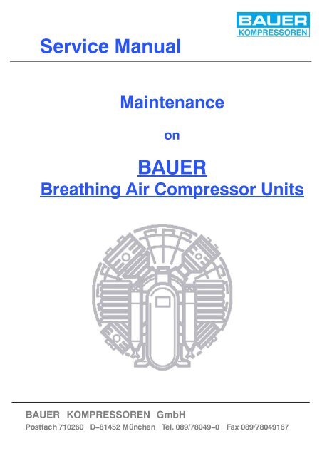 BAUER Service Manual - Jordair Compressors Inc.
