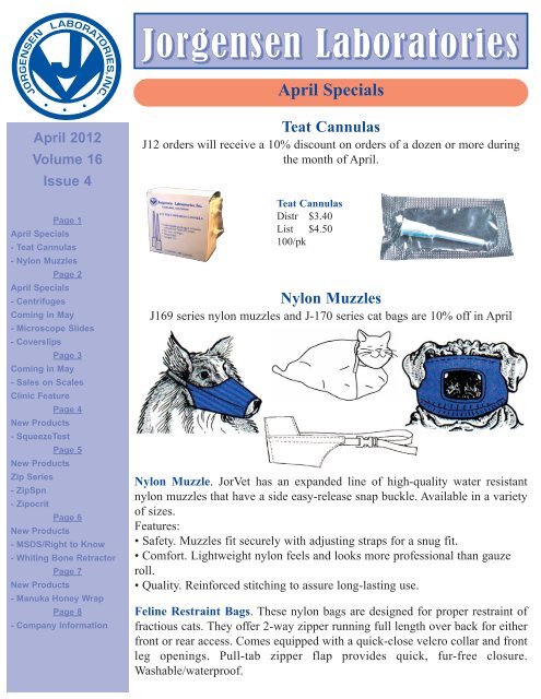 Nylon Muzzles - Jorgensen Laboratories