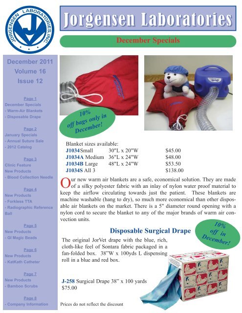 New Products - Jorgensen Laboratories