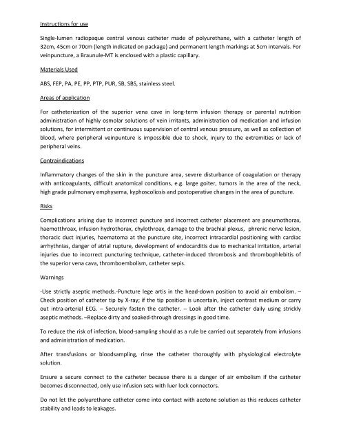 Cavafix Instructions