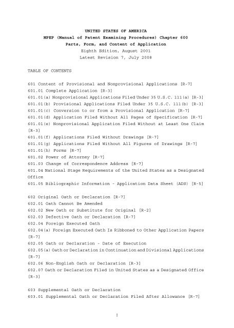 e 英US特許審査便覧600章08改 - Japan Patent Office