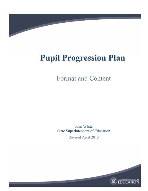 Pupil Progression Plan - Jackson Parish Schools