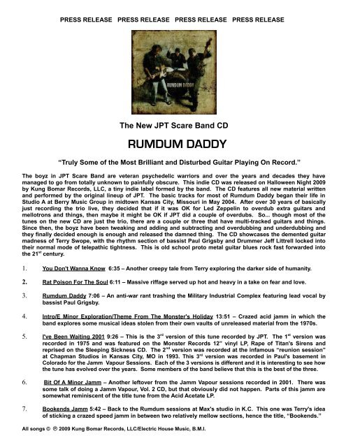 RUMDUM DADDY - JPT Scare Band