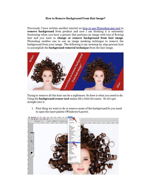 How to Remove Background From Hair Image?