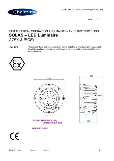 SOLAS â LED Luminaire - R. Teige Elektro AS