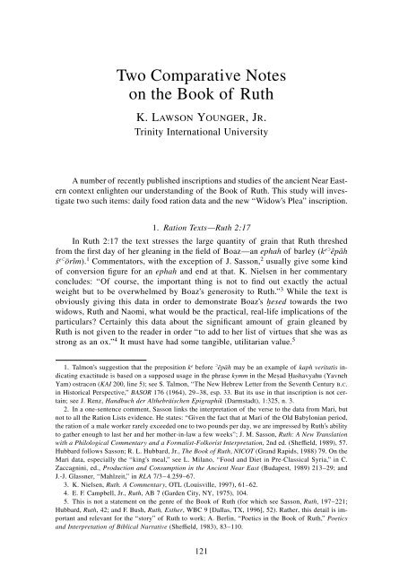 Two Comparative Notes on the Book of Ruth