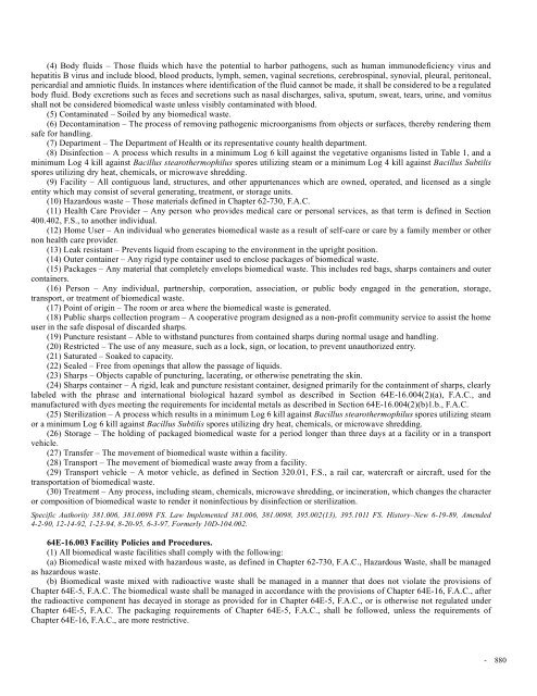 CHAPTER 64E-16 BIOMEDICAL