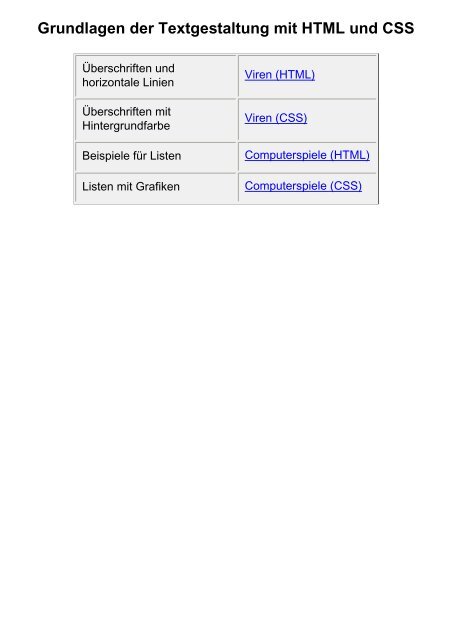 Grundlagen der Textgestaltung mit HTML und CSS - Jung-md.de